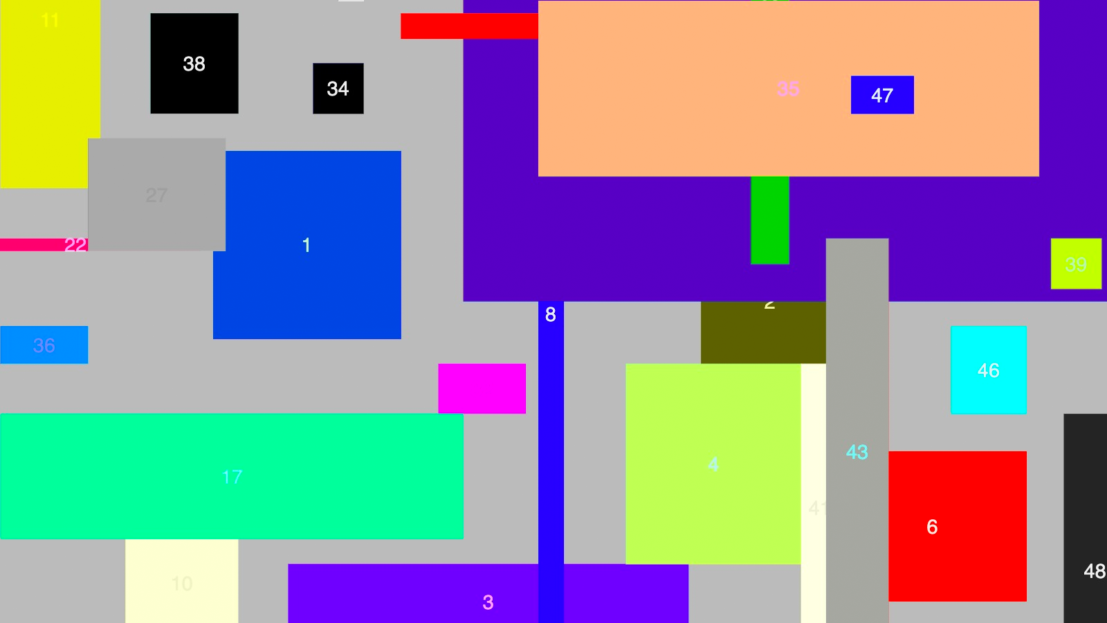 64 Rectangles - A generative art made by multi minters